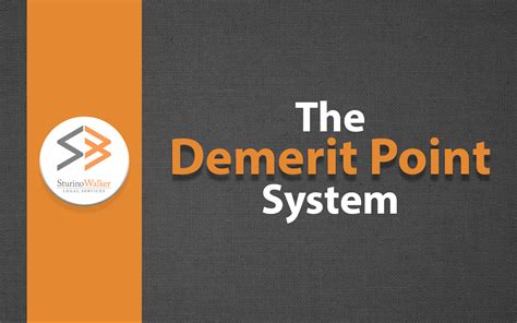 The Demerit Point System Sturino Walker Legal Services