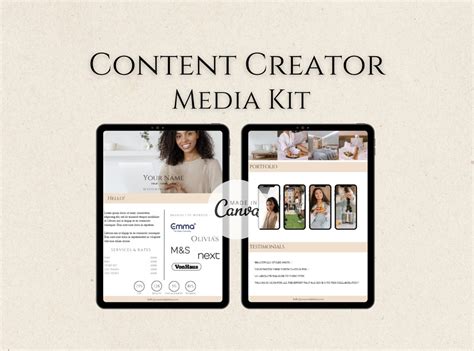 Content Creator Media Kit Template Media Kit Template Canva