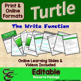 Turtle Write Function Editable Resource Package By Computer Corner