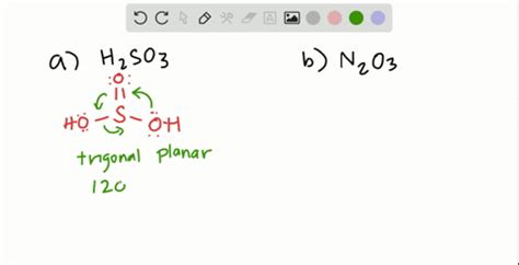 SOLVED Determine The Shape Around Each Central Atom In Each Molecule And Explain Any Deviation