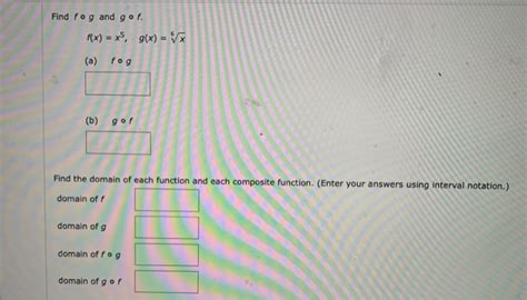 Solved Find Fog And Gof F X X5 G X X A Fog B Gof Chegg Com
