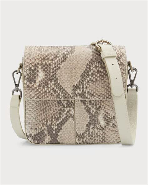 Maria Oliver Olivia Python Messenger Crossbody Bag Neiman Marcus