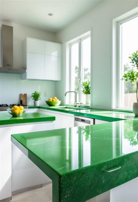 15 Kitchens With Green Countertops That Redefine Modern Style