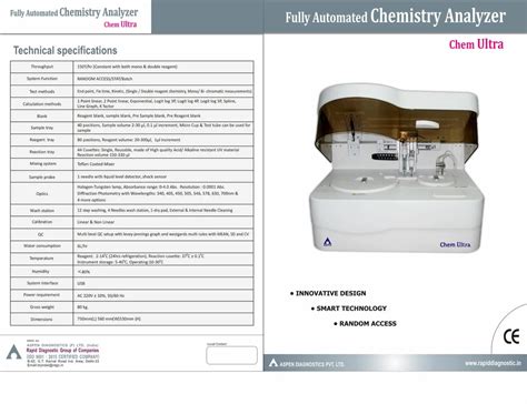 Rapid Biochemistry Fully Auto Analyzer Assays Clinical Chemistry At