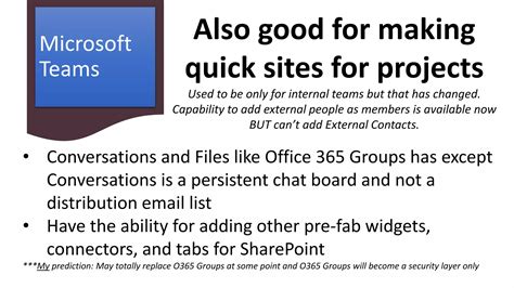 Sharepoint Vs Microsoft Teams Vs Office 365 Groups What Should I Use When Pptx