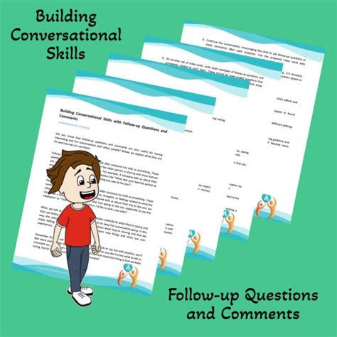 Building Conversational Skills With Follow Up Questions And Comments Worksheets To Teach