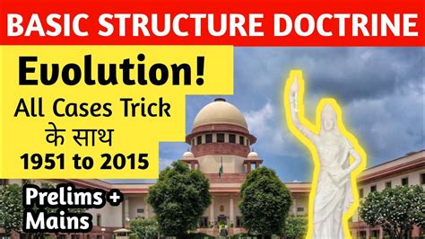 Evolution Of Basic Structure Doctrine All Cases From 1951 To 2015