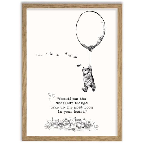 Peter Plys Med Ballon Kort Håndtegnet Motiv