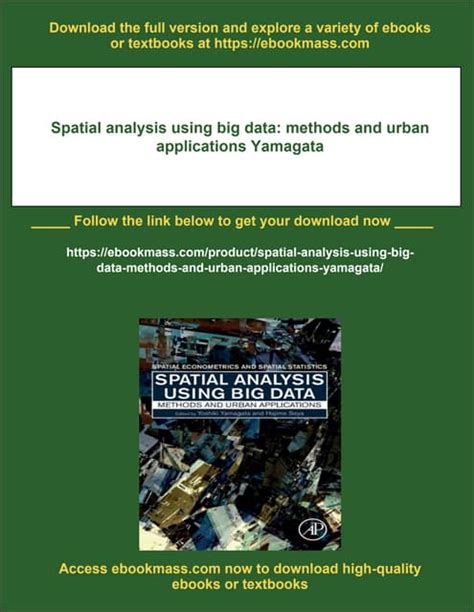Spatial Analysis Using Big Data Methods And Urban Applications