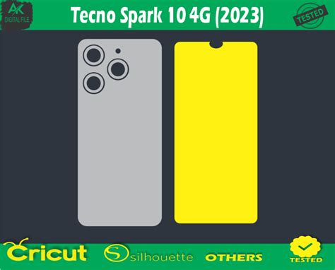 Tecno Spark Skin Vector Template Full Warp
