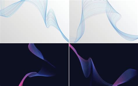 Wave Curve Abstract Vector Background Pack For A Sleek And Modern Design 19271744 Vector Art At