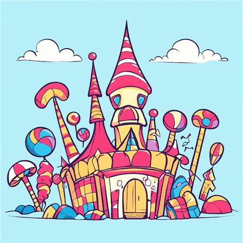 Premium Vector Fantasy Candy Castle