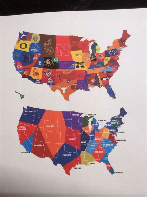 Nfl Usa Map Printable Map Of Usa