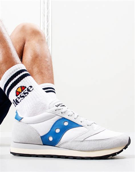 Saucony Jazz 81 Trainers Gray/Blue - Terraces Menswear