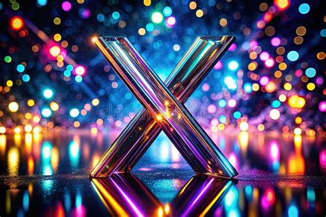 Dynamic Abstract Metallic X Design A Glowing Neon Long Exposure Background For Futuristic