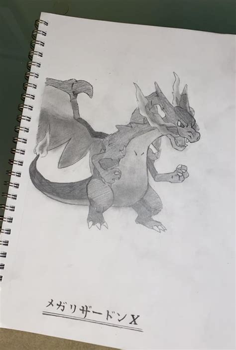 Mega Charizard X Sketch I Did R Pokemon