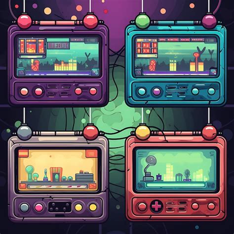 Premium Photo A Retro Gaming Frame Design Game Controllers And Pixel Art As 2d Clipart Tshirt