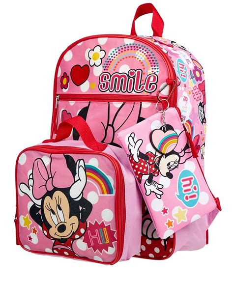 Mickey Mouse Girls Minnie Mouse 5 Pc Backpack Set Macys