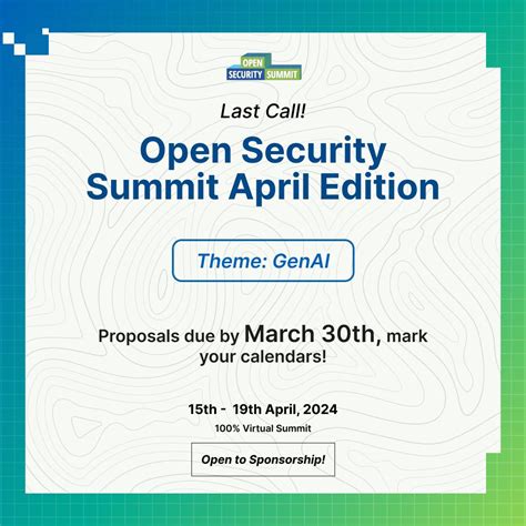 Join Oss Summit Cic For Gen Ai Experts Open Security Summit Cic Posted On The Topic Linkedin