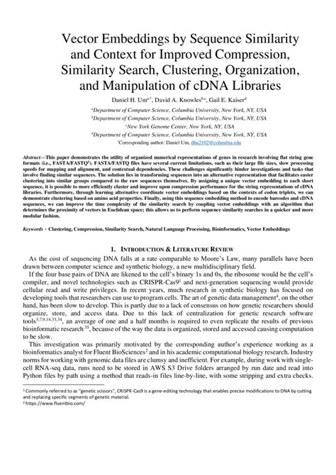 Vector Embeddings By Sequence Similarity And Context For Improved Compression Similarity Search