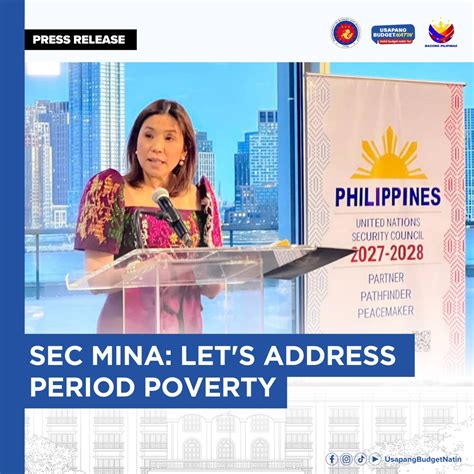 Sec Mina Lets Address Period Poverty