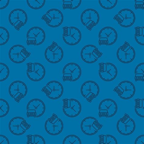 Premium Vector Carsharing Time Vector Rent By Hour Blue Line Seamless