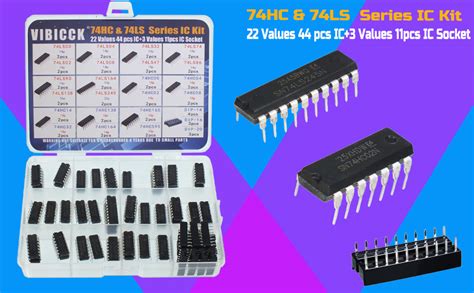 Vibicck Kit De Surtido De 55 Tipos De 25 Tipos De Serie 74hc Y 74ls Y