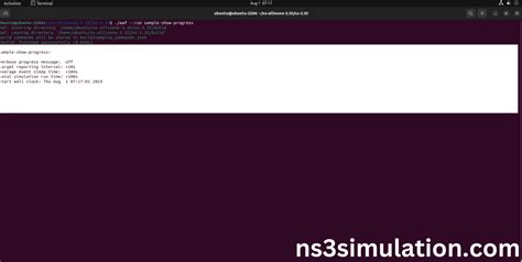 Executing The Example Core Module Program Ns3 Projects