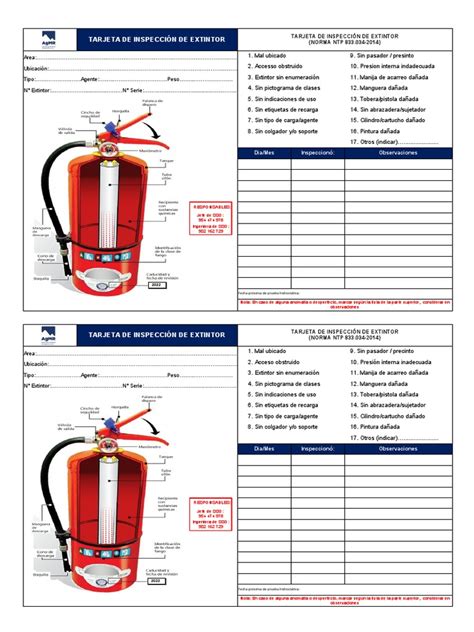 F Gsso 45 Formato De Inspección De Extintores Pdf