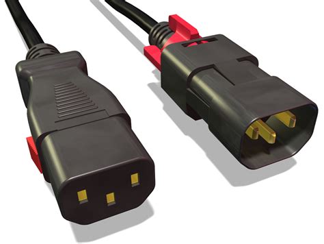 Zlock 1 5m Iec 320 Dual Locking Cable C14 C13 Black Comms Express