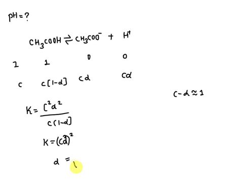 solved acetic acid ch3cooh has a ka of 1 76 × 10 5 at 25°c suppose