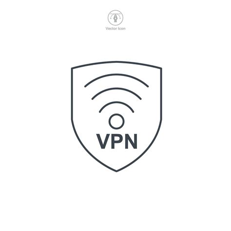 Vpn Virtual Private Network Icon Symbol Vector Illustration Isolated