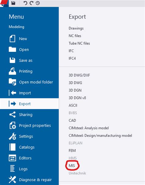 tekla structures manual project export without plugin fabstation