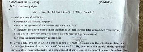Solved Q2 Answer The Following 15 Marks A Given An
