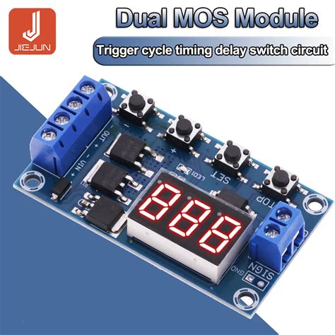 DC V V Dual MOS LED Digital Time Delay Relay Trigger Cycle Switch Circuit Board Timing
