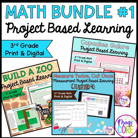 3rd Grade Math Project Based Learning Bundle 1 Magicore