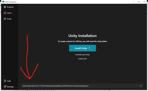 Bug Vcc 20 Cannot Set The Path To Unity Editor · Issue 121 · Vrchat