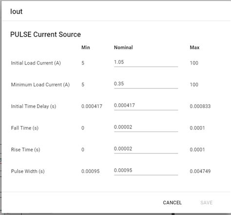 WEBENCH Tools Desired Load Transient Could Not Be Set Simulation Hardware System Design