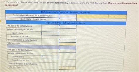 Solved Problem 21 1A Algo Measuring Costs Using High Low Chegg Com
