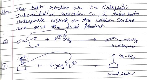 Solved 4 Predict The Carbon Containing Product Of Each Of The