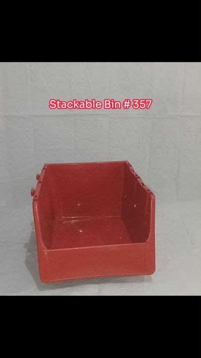 Plastic 357 Stackable Bin Boxes Storage Organizer Supplies Tools Medicine Hardware Grocery