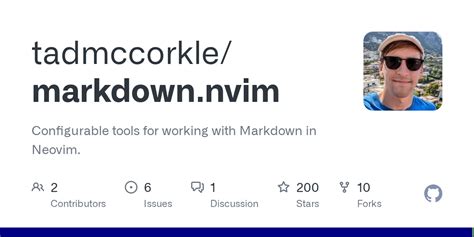 Github Tadmccorklemarkdownnvim Configurable Tools For Working With Markdown In Neovim