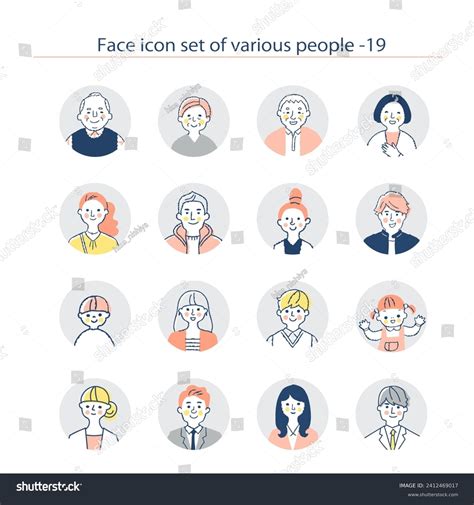 People All Ages Genders Icon Set Stock Illustration 2412469017