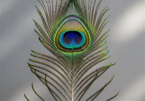 Detailed Peacock With Fully Spread Feathers Standing In A Beautiful