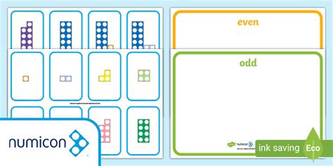 Odd And Even Numicon Shape Sorting Activity