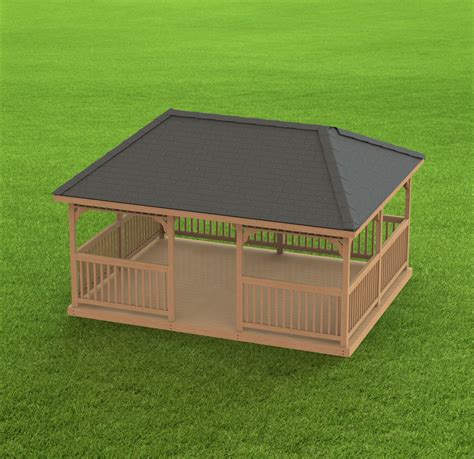Garden Gazebo Building Plans I Hip Roof 14 X 18 Etsy