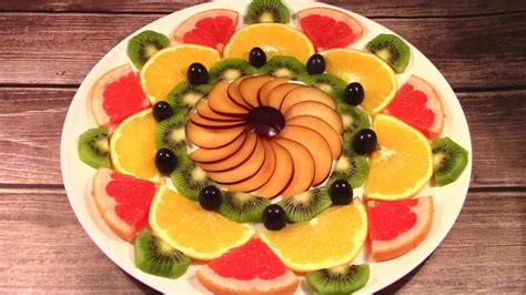 Красивая Фруктовая Нарезка на Праздничный Стол Праздничная тарелка на Новый год 2022 Fruit