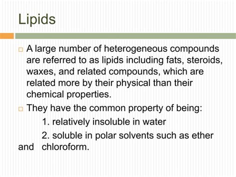 Qualitative And Quantitative Tests For Lipids Pptx Chemistry Science