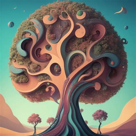 Premium AI Image Tree Illustration