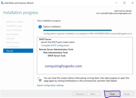 Install And Configure DHCP Server On Windows Server ComputingForGeeks